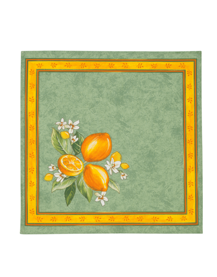 Serviette - Citron - Tissus Toselli